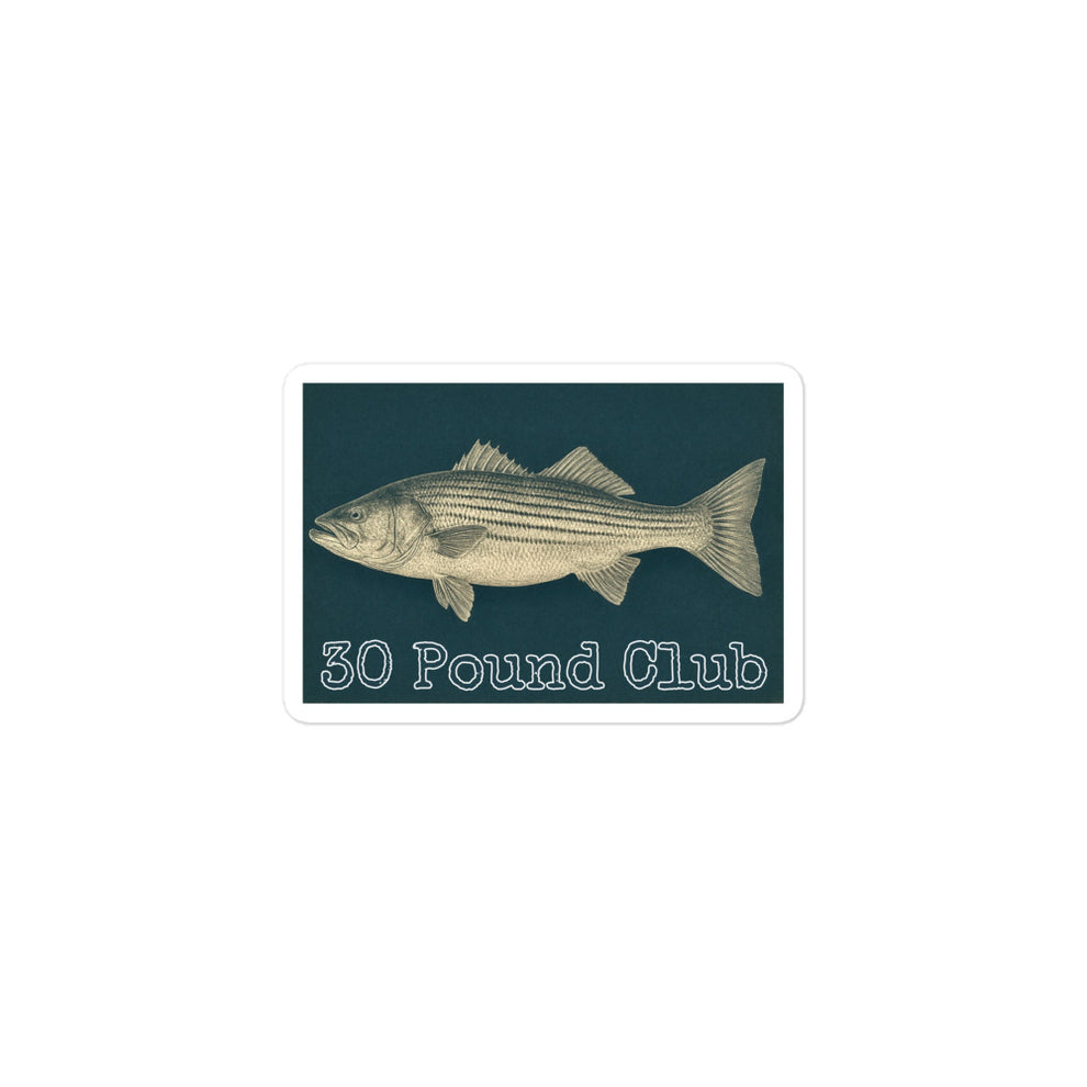 30 Pound Club V2 Sticker – Chesapeake Trilogy